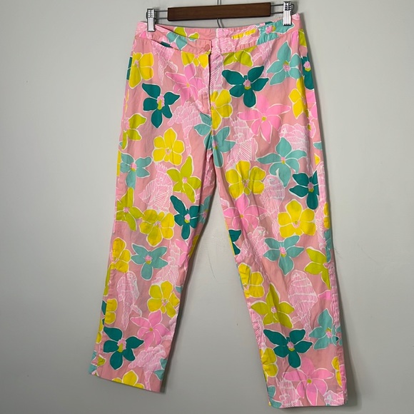 Lilly Pulitzer | Pants & Jumpsuits | Lilly Pulitzer Floral Mid Rise ...